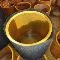 China Home Decor Luxury Tall Metal Outdoor Planters Natural Rusted Customizable for sale