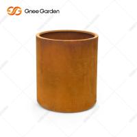 China Home Decor Luxury Tall Metal Outdoor Planters Natural Rusted Customizable for sale
