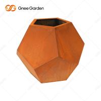 China OEM ODM Decorative Corten Steel Garden Planters Corten Plant Pot antiwear for sale