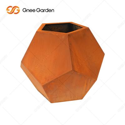 China OEM ODM Decorative Corten Steel Garden Planters Corten Plant Pot antiwear for sale