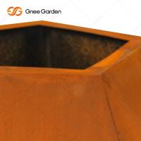 China OEM ODM Decorative Corten Steel Garden Planters Corten Plant Pot antiwear for sale