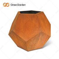 China OEM ODM Decorative Corten Steel Garden Planters Corten Plant Pot antiwear for sale