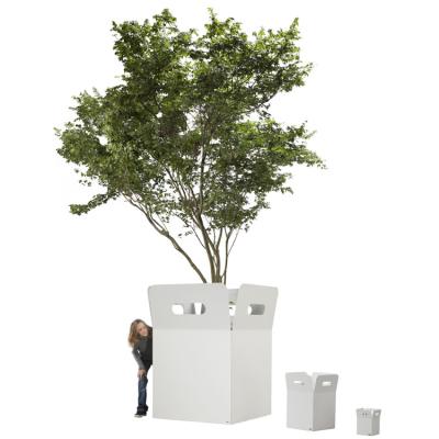 China Thickness 1.5mm-6.0mm Large Tall Metal Flower Pots Tall Corten Steel Planter for sale