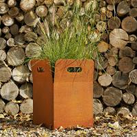 China Rust Free Iron large Metal Bucket Planter For Inhance Outdoor Gardening Decoration Style for sale