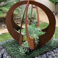 China Gnee Garden Large Corten Steel Planters Decorative Outdoor for sale