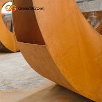 China Rusty Red Modern Outdoor Metal Planter Customizable Corten Steel Planters for sale