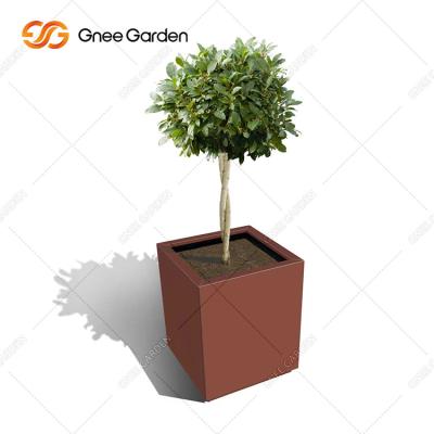 China Corten Steel Metal Garden Planters Outdoor Rust Color Box for sale