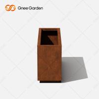 China Custom Metal Steel Plant Pots Modern Design Long Box Corten Steel Planter for sale