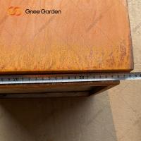China Corten Steel Rectangular Flower Pot Metal Rusty Nursery Planter 2mm Thickness for sale