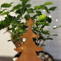 China Corten Steel Rusted Metal Garden Ornaments Christmas Tree Shaped Decoration for sale