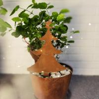 China Corten Steel Rusted Metal Garden Ornaments Christmas Tree Shaped Decoration for sale