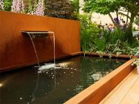 China 1800mm Anti Corrosion Metal Garden Ornaments Corten Steel Water Trough for sale