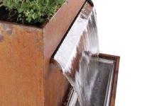 China Multifunctional Corten Steel Waterfall Metal Garden Ornaments With Planter for sale