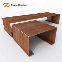 China 1.5mm Thickness Outdoor Metal Furniture Outdoor Steel Bench Corten Steel for sale