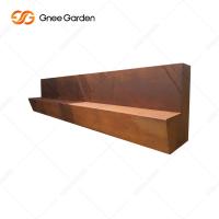 China OEM ODM Welcome Rusty Red Outdoor Metal Furniture Metal Park Bench for sale