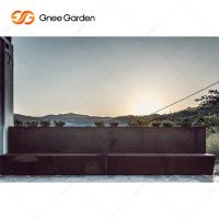 China Custom Rusted Outdoor Corten Steel Planter Bench For Backyard for sale