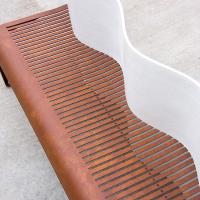 China Customizable Stylish Outdoor Metal Furniture Metal Garden Bench for sale