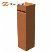China 1000*800mm Free Standing Outdoor Metal Furniture Rusted Steel Mailbox for sale