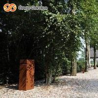 China 1000*800mm Free Standing Outdoor Metal Furniture Rusted Steel Mailbox for sale