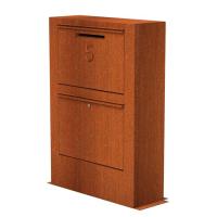 China Gnee Garden Pre Rusted Outdoor Metal Furniture Metal Parcel Delivery Box for sale