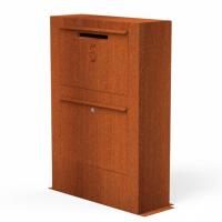 China Gnee Garden Pre Rusted Outdoor Metal Furniture Metal Parcel Delivery Box for sale