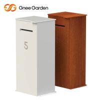 China Corten Steel Rusted Outdoor Metal Furniture Steel Parcel Drop Box Multi Function for sale