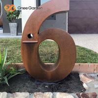 China 950mm Height Rusted Corten Steel Letter Box Outdoor Metal Drop Box for sale