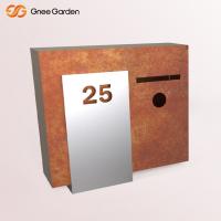 China Rustproof Outdoor Corten Steel Letter Box Antique Design 1000*800mm for sale