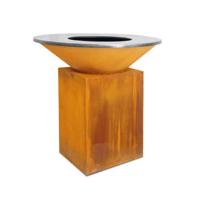 China Tepanyaki Table Outdoor Cooking Bbq Grill Weathering Steel For Garden for sale