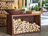 China Outdoor Wood Burning Cone Shaped Corten Steel Rust BBQ Fire Pit Customize for sale