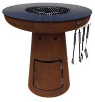 China BBQ Fire Bowl Corten Steel With Grill Ring Outdoor Camping for sale
