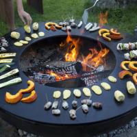 China OEM Service Corten Steel Outdoor Cooking Grills Wood Burning for sale