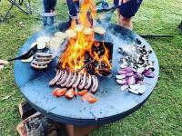 China Portable Corten Steel Bbq Grill For Restaurant Indoor Outdoor Camping for sale