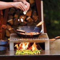 China Garden Outdoor Teppanyaki Bbq Grill Big Size Multifunctional With Cooking Ledge for sale
