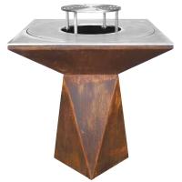 China Pre Rusted Corten Steel Fire Pit For BBQ Outdoor Cooking for sale
