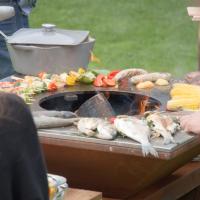 China Pre Rusted Corten Steel Fire Pit For BBQ Outdoor Cooking for sale