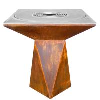 China Corten Steel Outdoor Fire Pit Steel BBQ Grill Burning For Camping Picnic for sale