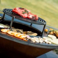 China Outdoor Garden Bbq Kitchen Grill Corten Steel Barbecue Wood Burning for sale