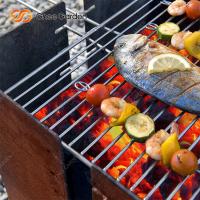 China 1200mm Square Corten Steel BBQ Grill Charcoal Burning Decorative for sale
