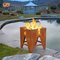 China Outdoor Patio Kitchen Cooking Corten Steel Charcoal Bbq Grill Custom for sale