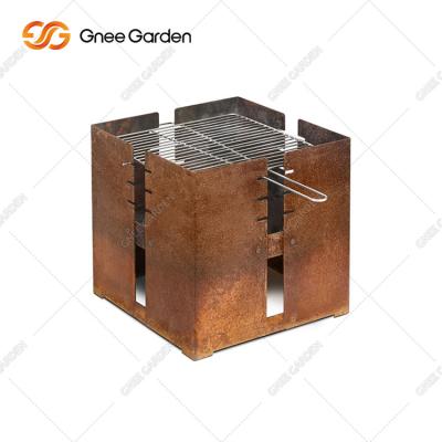 China Corten Steel Bbq Charcoal Grill Table 3mm Thickness for sale