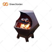 China Simple Operation Corten Iron BBQ Charcoal Cooking Grill For Outdoor Party for sale