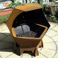 China Simple Operation Corten Iron BBQ Charcoal Cooking Grill For Outdoor Party for sale