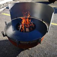 China Double Layer Portable Bonfire Pit Corten Steel For Burning Camping BBQ for sale