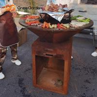 China Outdoor Cooking BBQ Grill Heavy Duty Antique Fire Pit Corten Metal Barbecue for sale