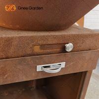 China Outdoor Cooking BBQ Grill Heavy Duty Antique Fire Pit Corten Metal Barbecue for sale