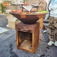 China Corten Steel Garden BBQ Outdoor Cooking Grills Antique Fire Pit 31.5