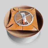 China Metal Barbecue Outdoor Cooking Grills Garden Corten Steel 900mm Height for sale