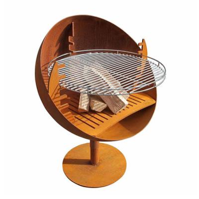 China European Outdoor Cooking Grills Fire Bowl Corten Steel Barbecue Grill for sale