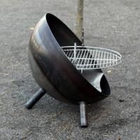 China Wood Burning Corten Metal Outdoor Cooking Grills Charcoal Barbecue Corten Steel Bbq for sale
